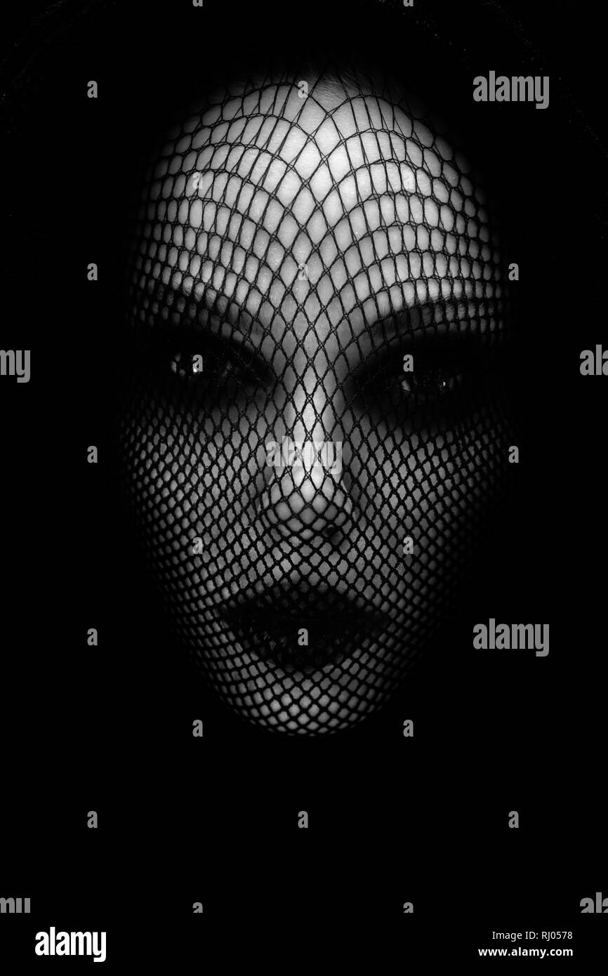 Woman wearing stocking Black and White Stock Photos & Images - Alamy