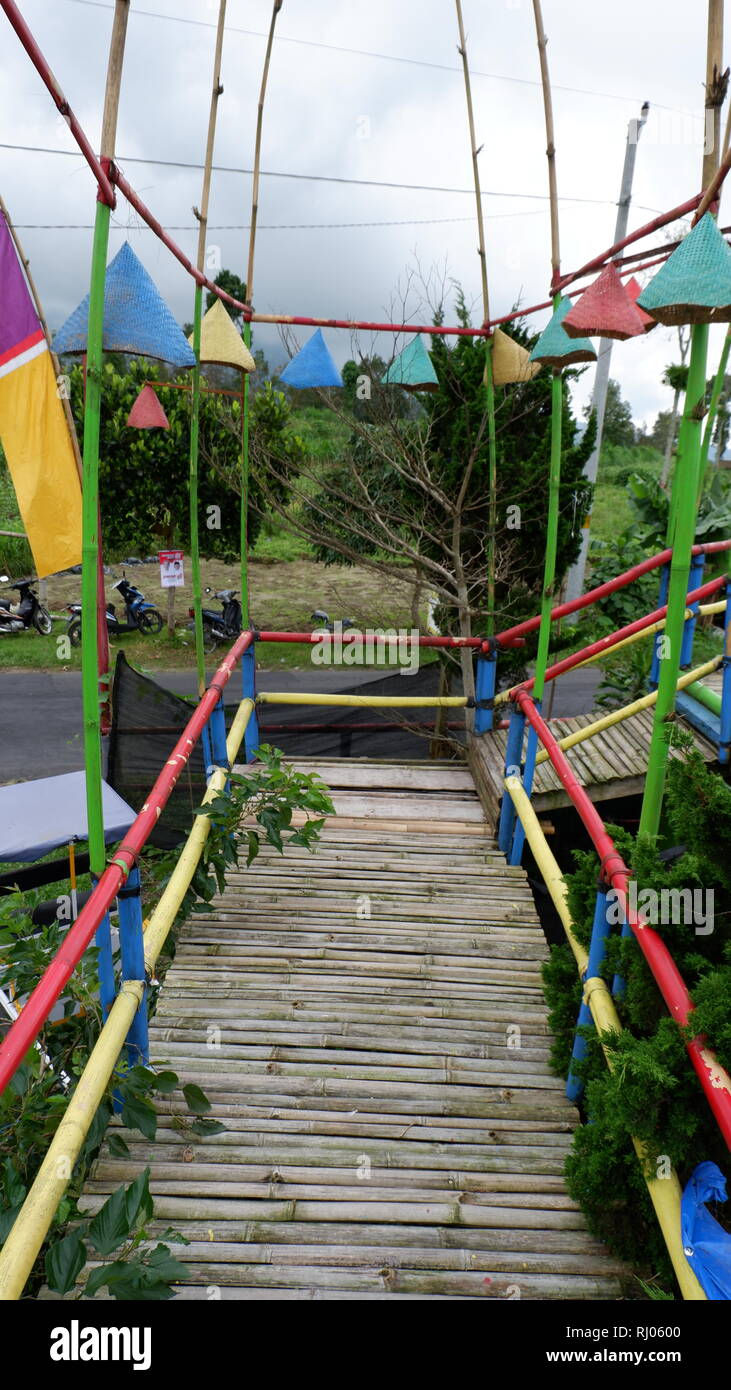 colorful handicraft made from bamboo Stock Photo - Alamy