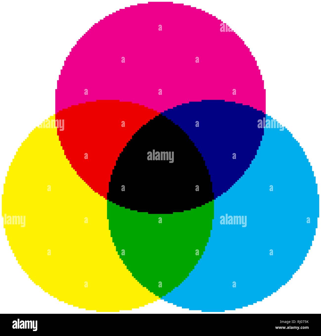 Colour wheel overlapping colours hi-res stock photography and images ...