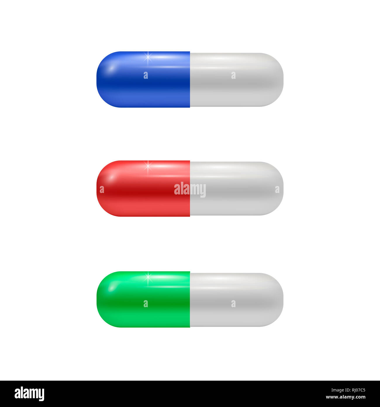 Pill capsule colored icon Cut Out Stock Images & Pictures - Alamy
