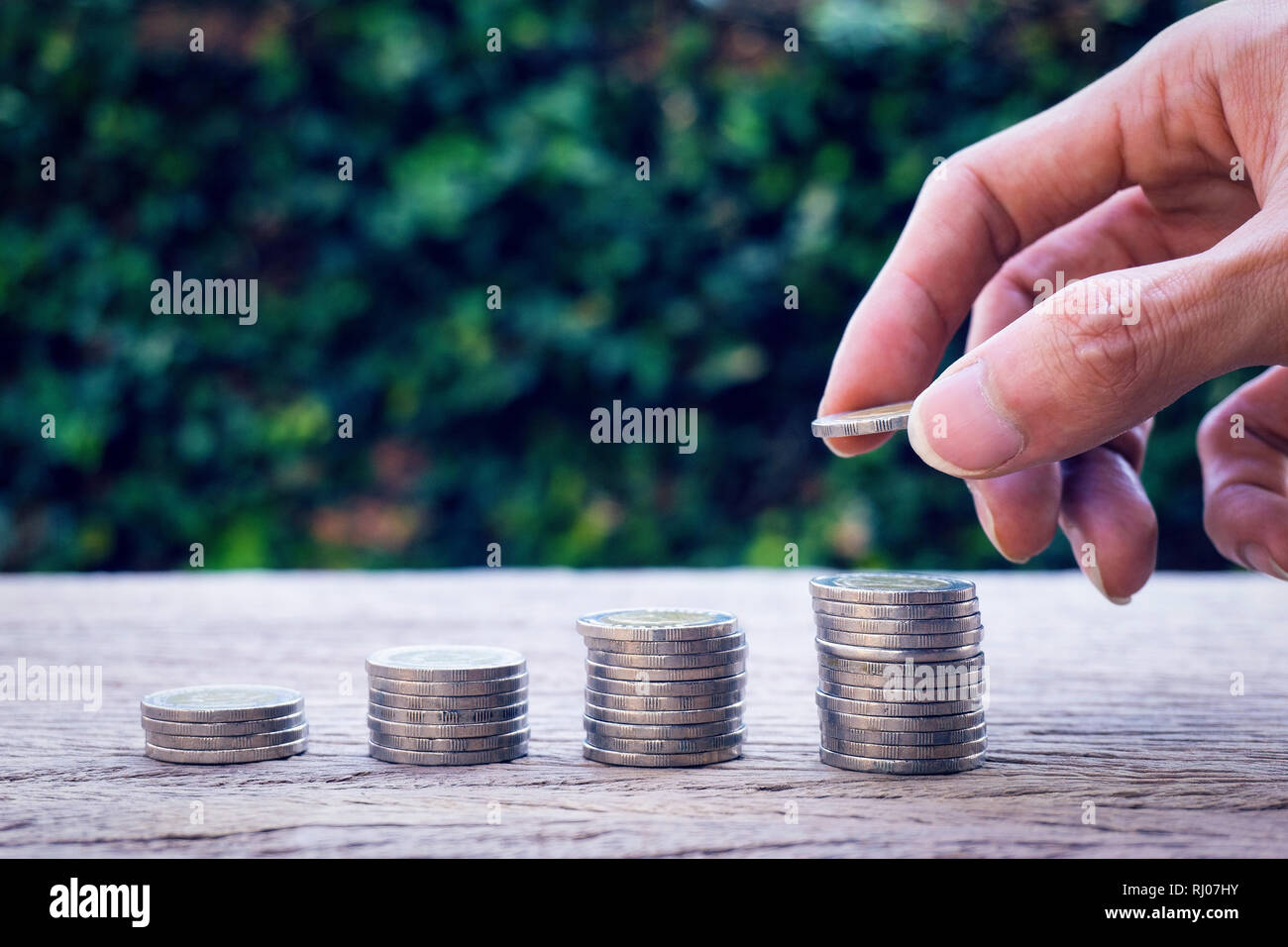 Money savings, investment, making money for future, financial wealth ...