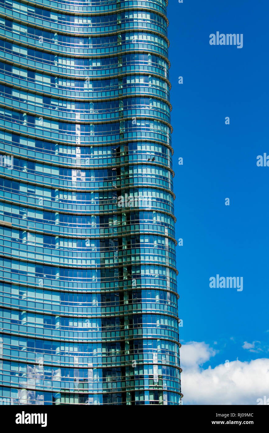 MILAN, ITALY - APRIL 28, 2017: Detail of Unicredit Tower in Milan ...