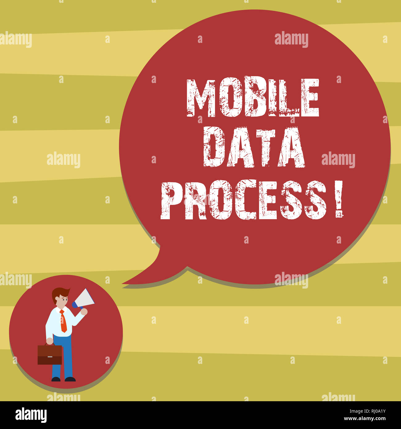 Text sign showing Mobile Data Process. Conceptual photo combination of ...