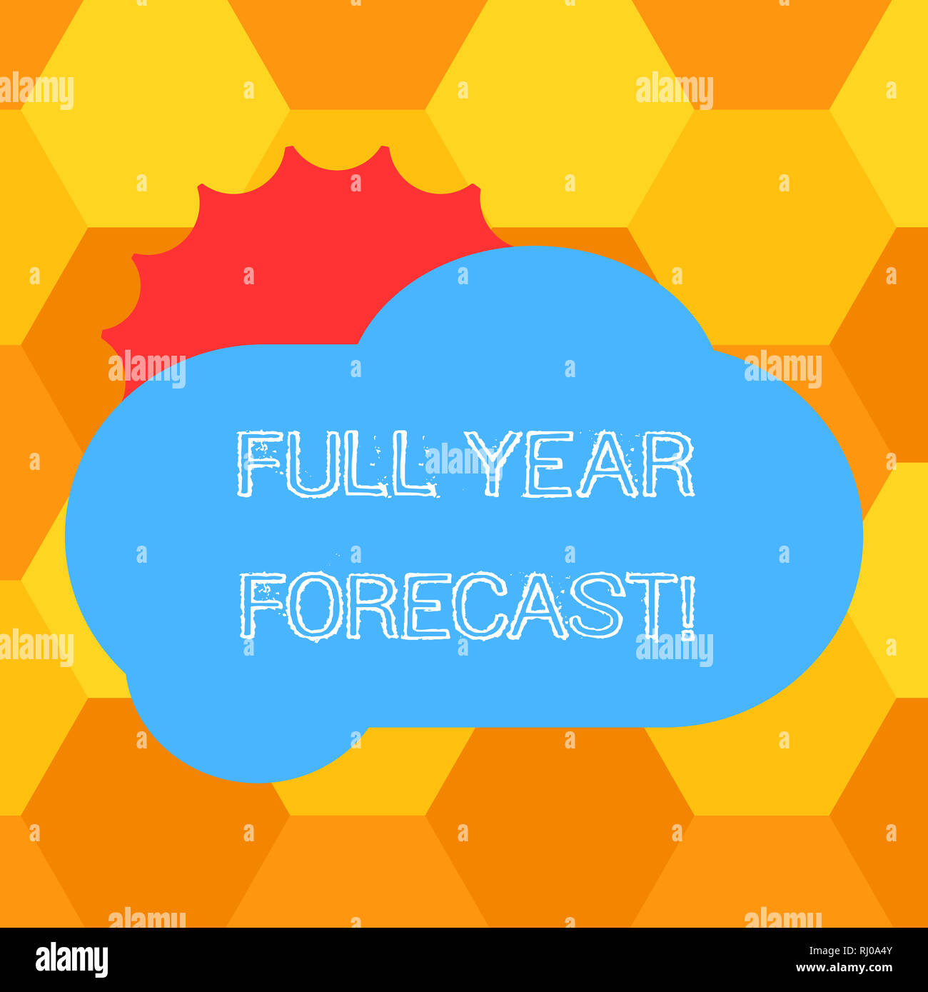 Handwriting text Full Year Forecast. Concept meaning estimate of ...