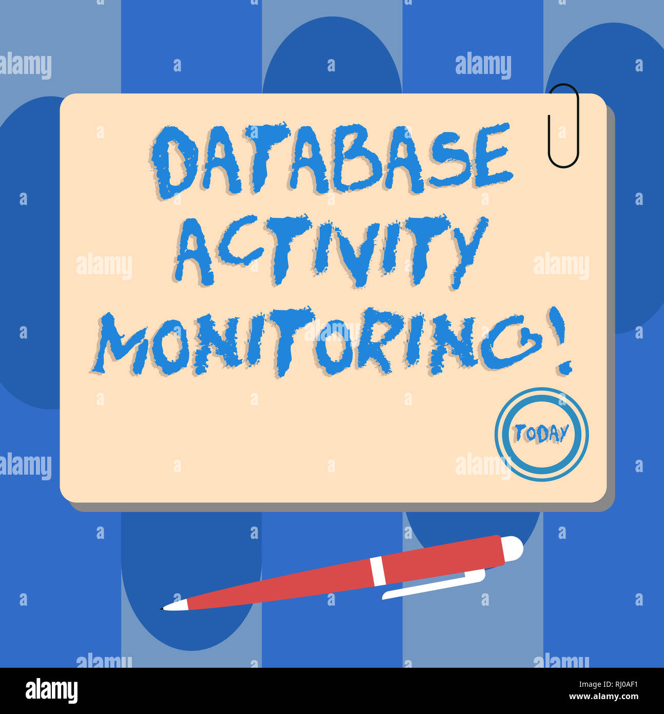 Writing note showing Database Activity Monitoring. Business photo showcasing the observation of ...