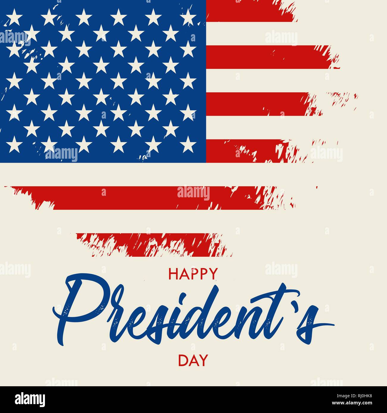 Happy Presidents Day vector illustration Hand drawn text lettering for ...