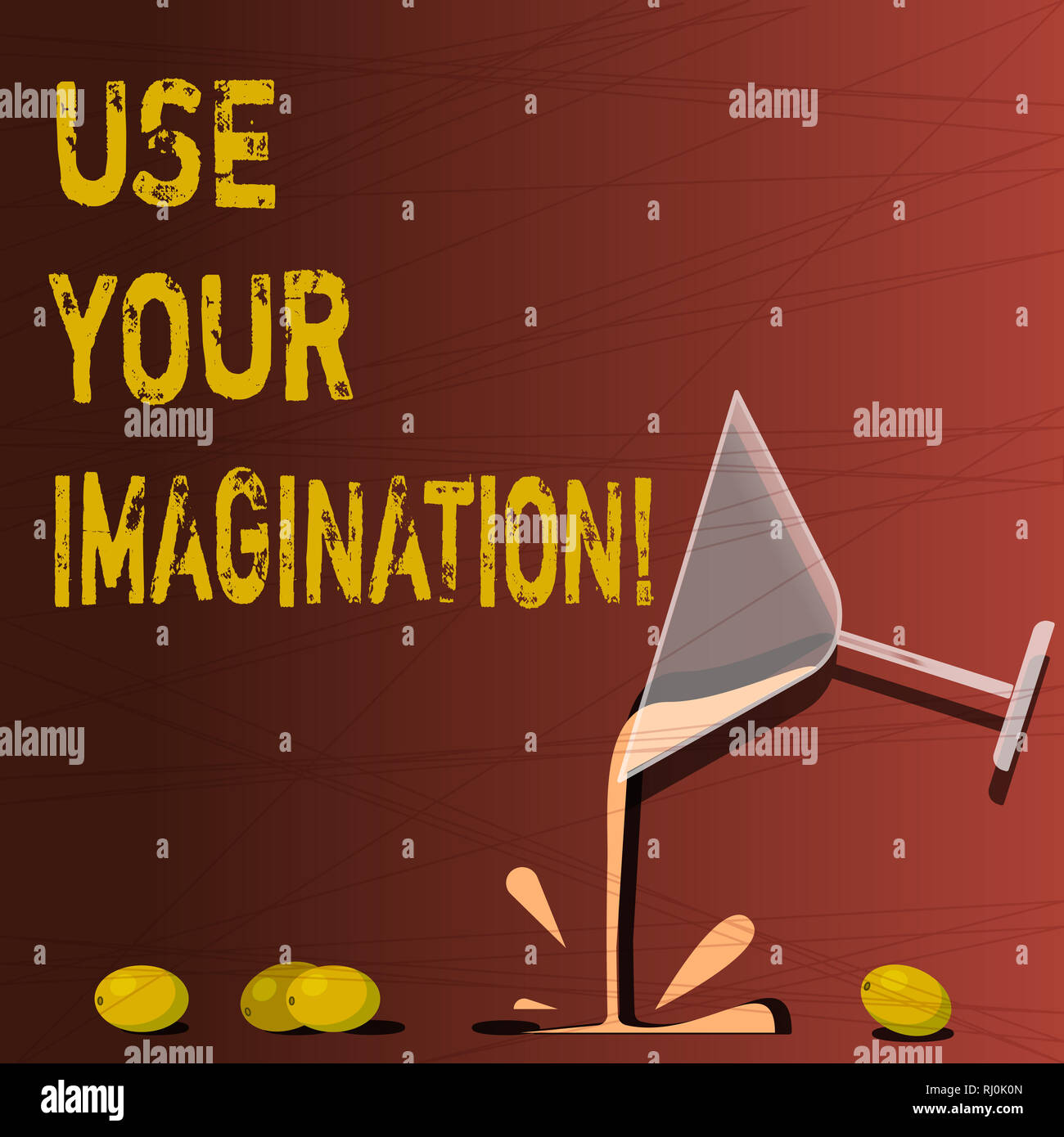 Text sign showing Use Your Imagination. Conceptual photo using ability ...