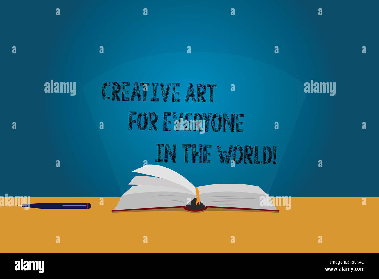 Handwriting text Creative Art For Everyone In The World. Concept ...