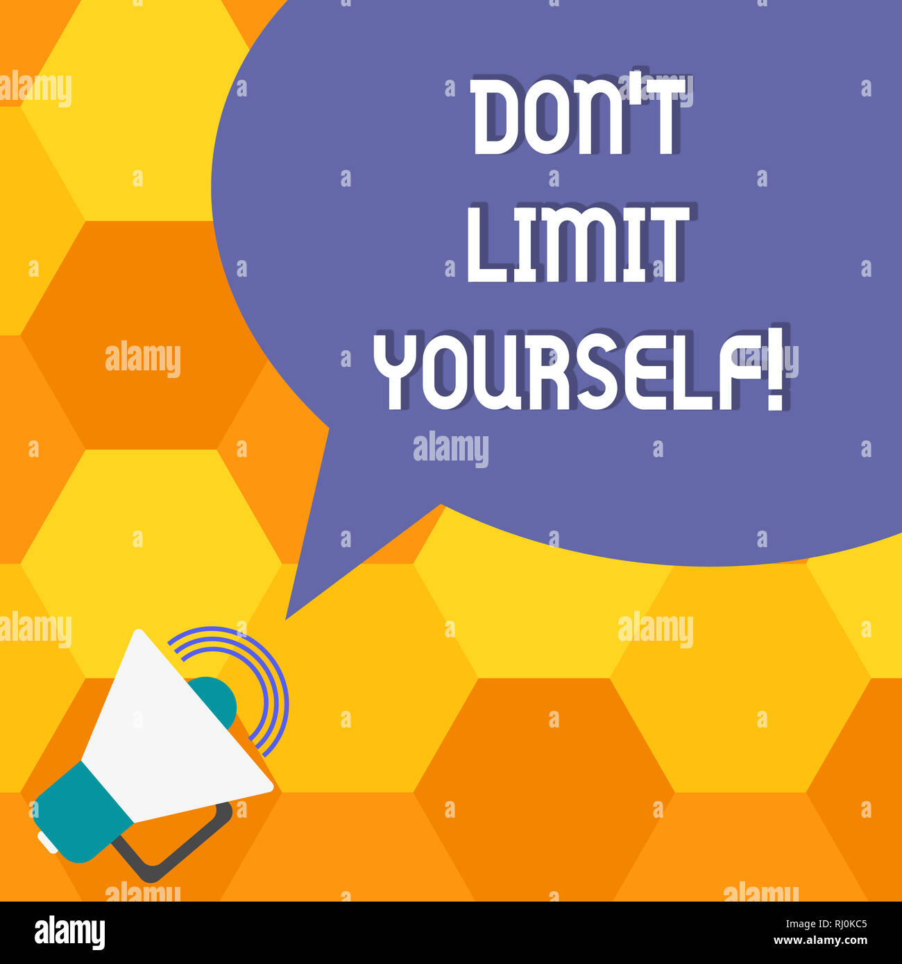 Handwriting text Don T Limit Yourself. Concept meaning Selfcontrol ...