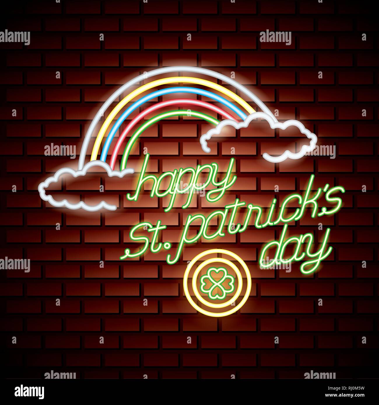 st patricks day neon Stock Vector Image & Art - Alamy