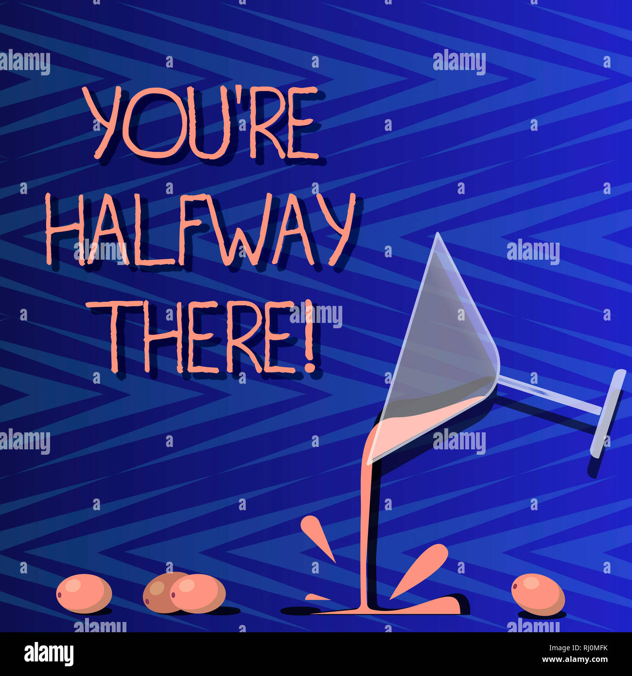 Word writing text You Re Halfway There. Business concept for have done ...