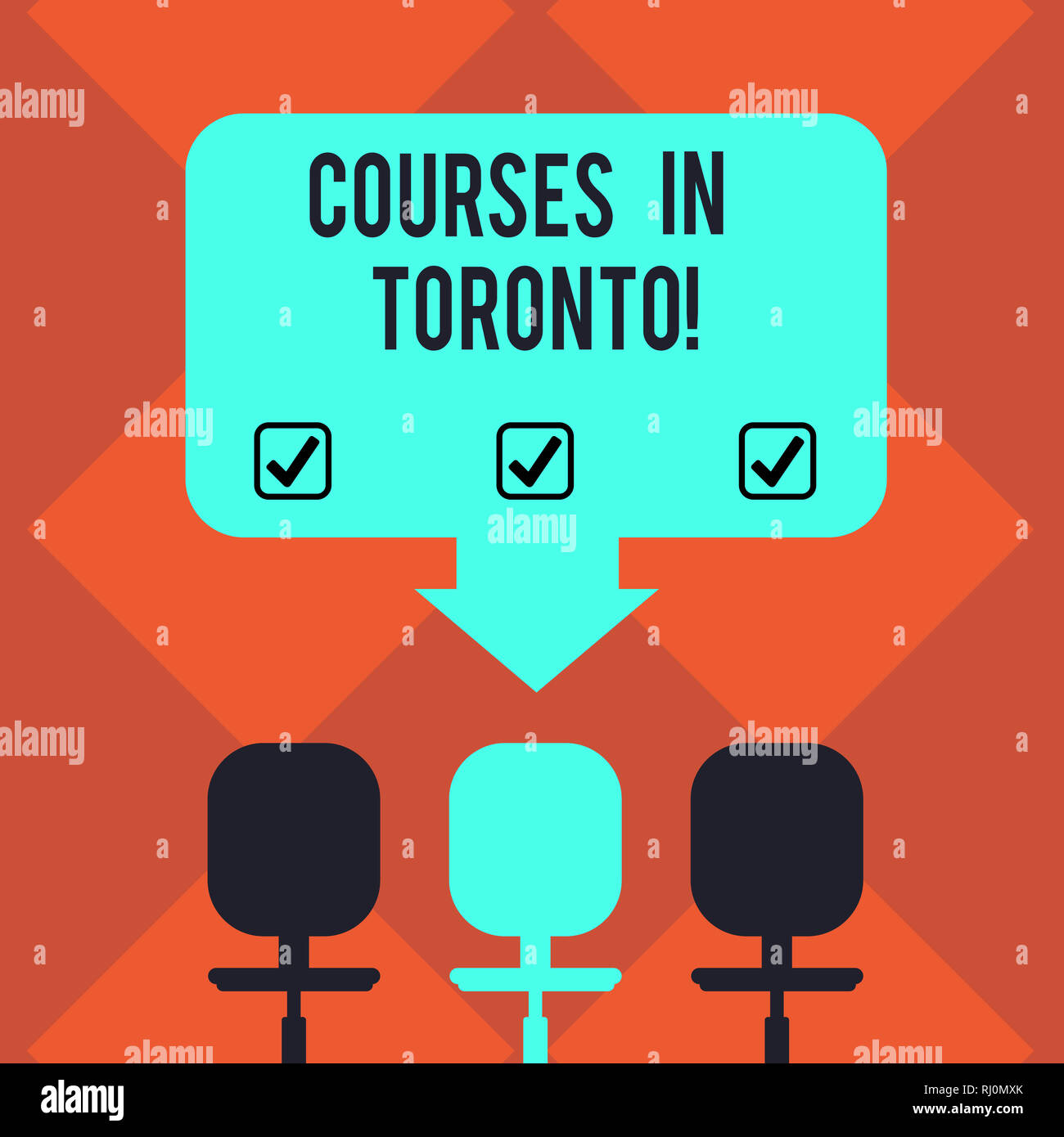 Handwriting text Courses In Toronto. Concept meaning direction or ...