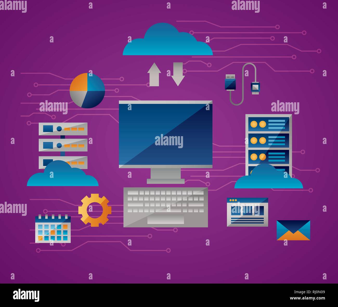Cloud Computing Concept Stock Vector Image And Art Alamy