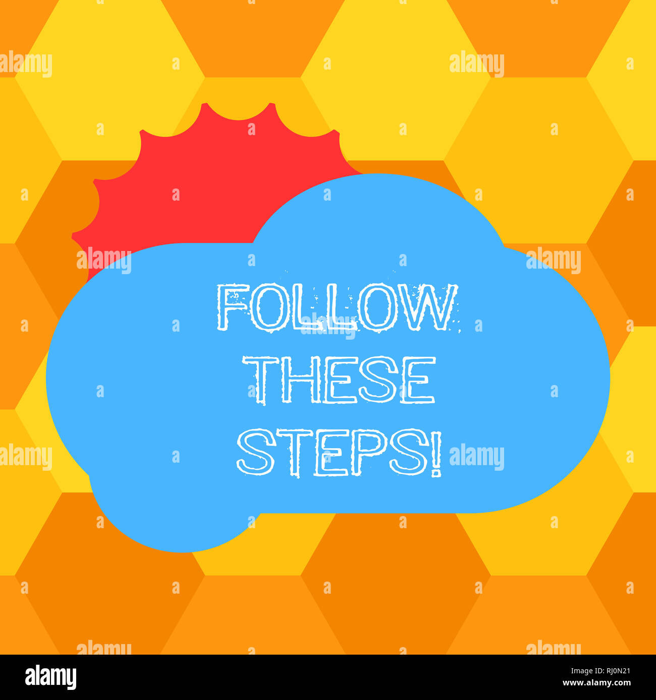 Handwriting text Follow These Steps. Concept meaning go through action ...