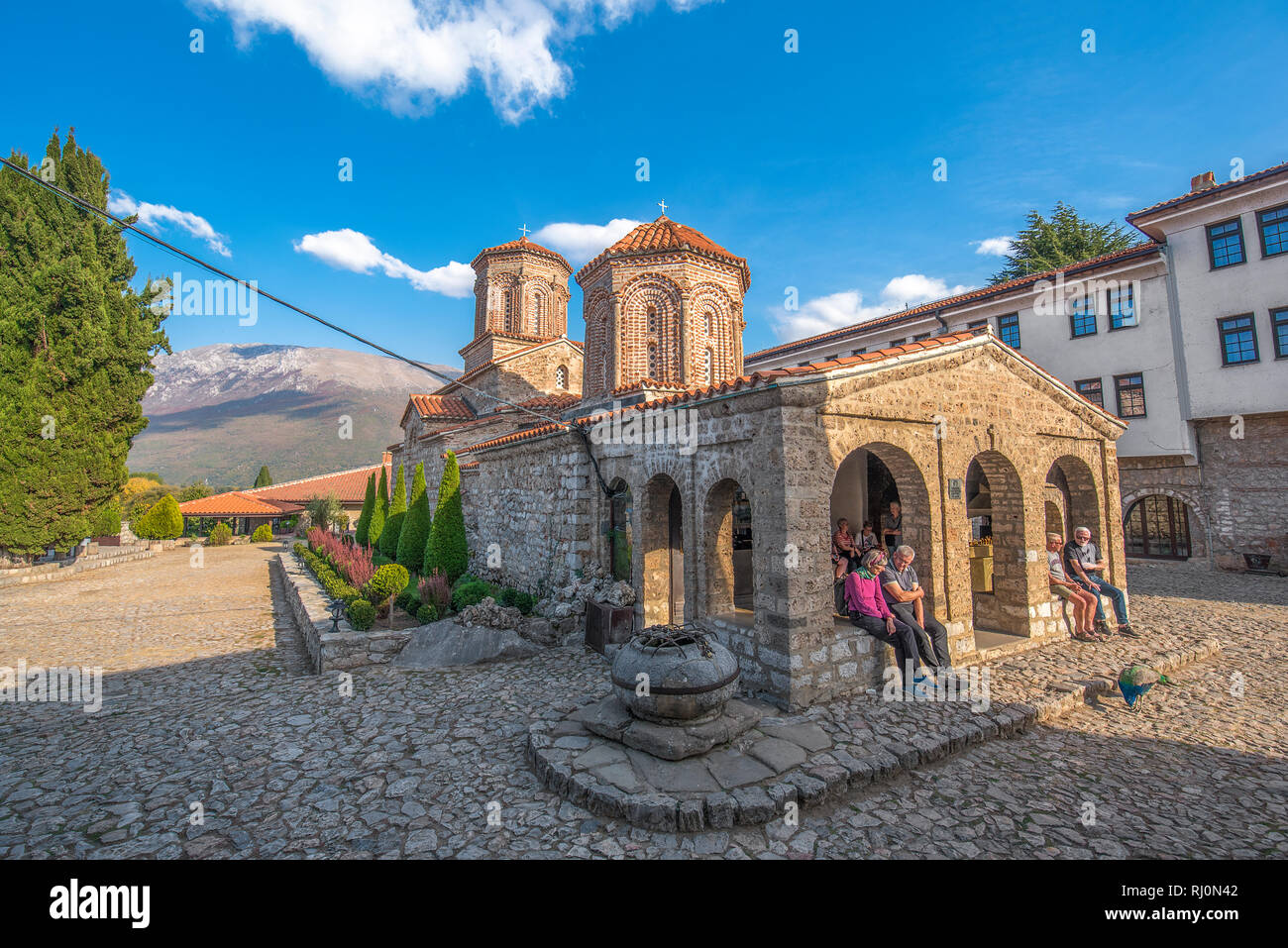 Panorama view of The 10th Century Eastern Orthodox monastery church of ...