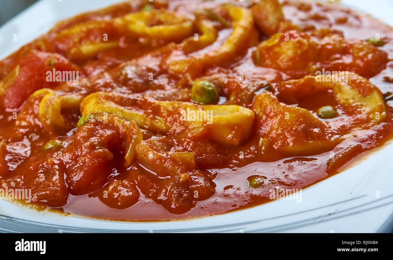 Koonthal Kulambu, Squid in Roasted coconut gravy is cooked , Kerala ...