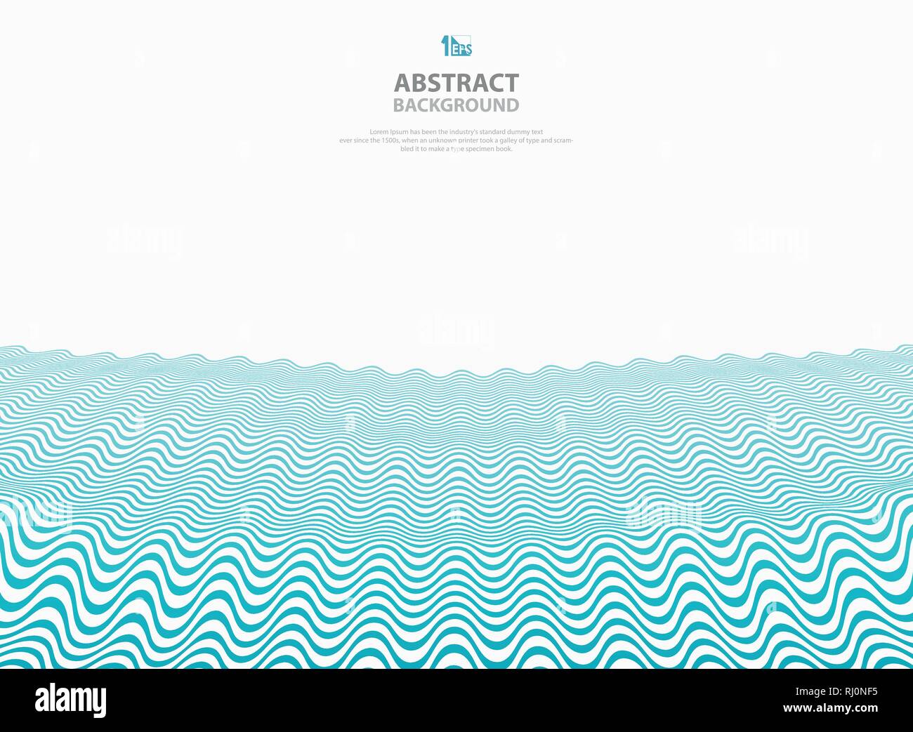 Abstract blue wavy pattern stripe lines ocean sea background. You can ...
