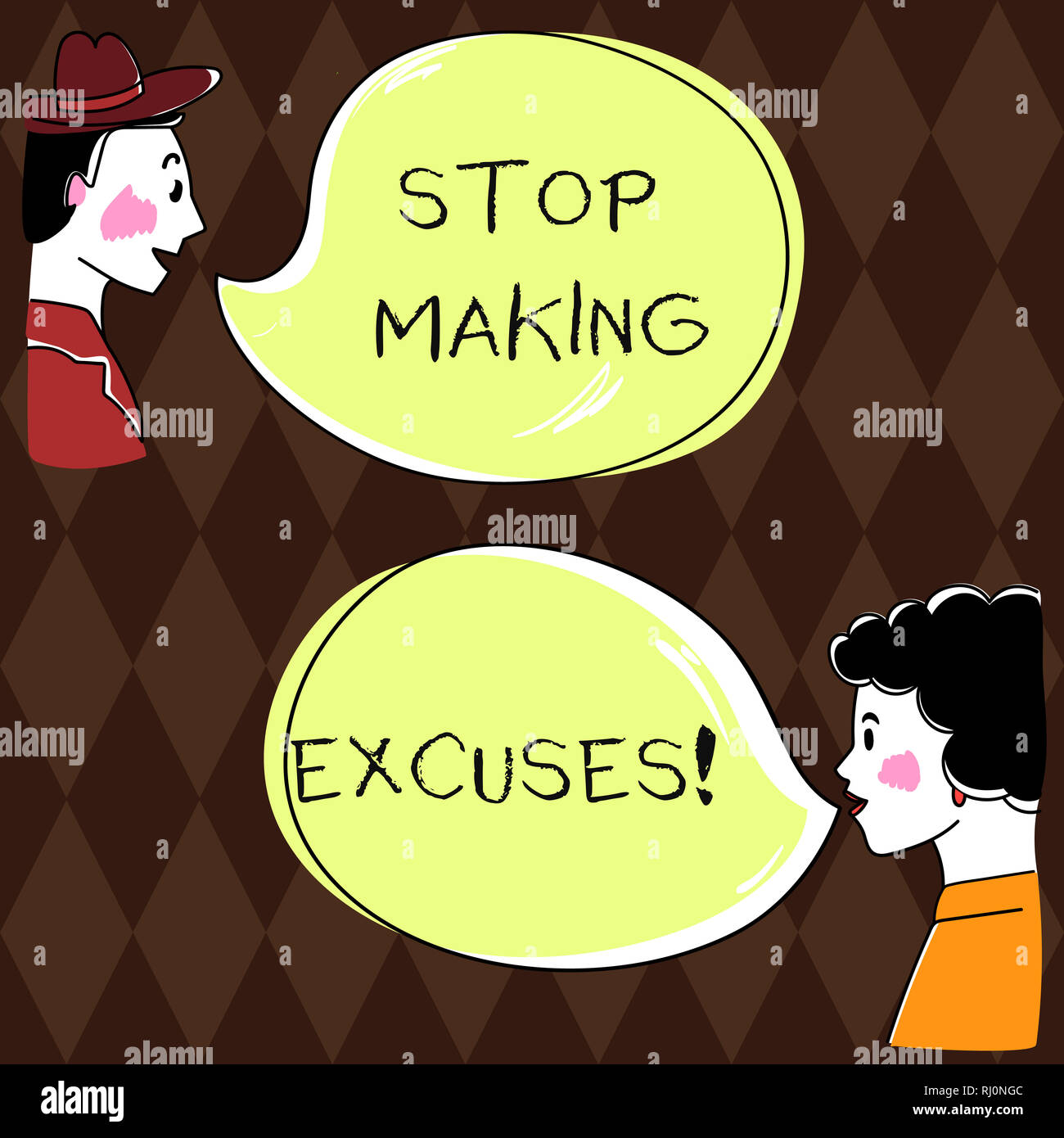 Word writing text Stop Making Excuses. Business concept for do not ...