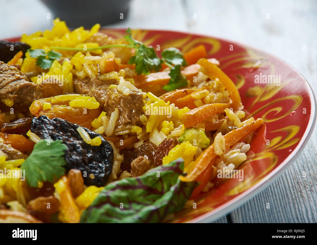 Murg Mewa Pulao, variants of rice dishes cooked with nuts, raisins ...