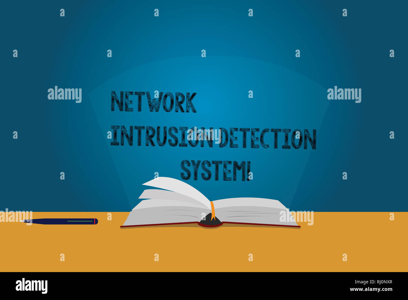 Handwriting text Network Intrusion Detection System. Concept meaning ...