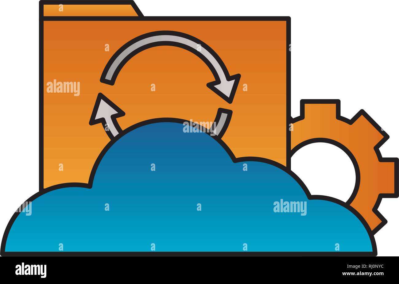 cloud computing folder file reload setting Stock Vector Image & Art - Alamy