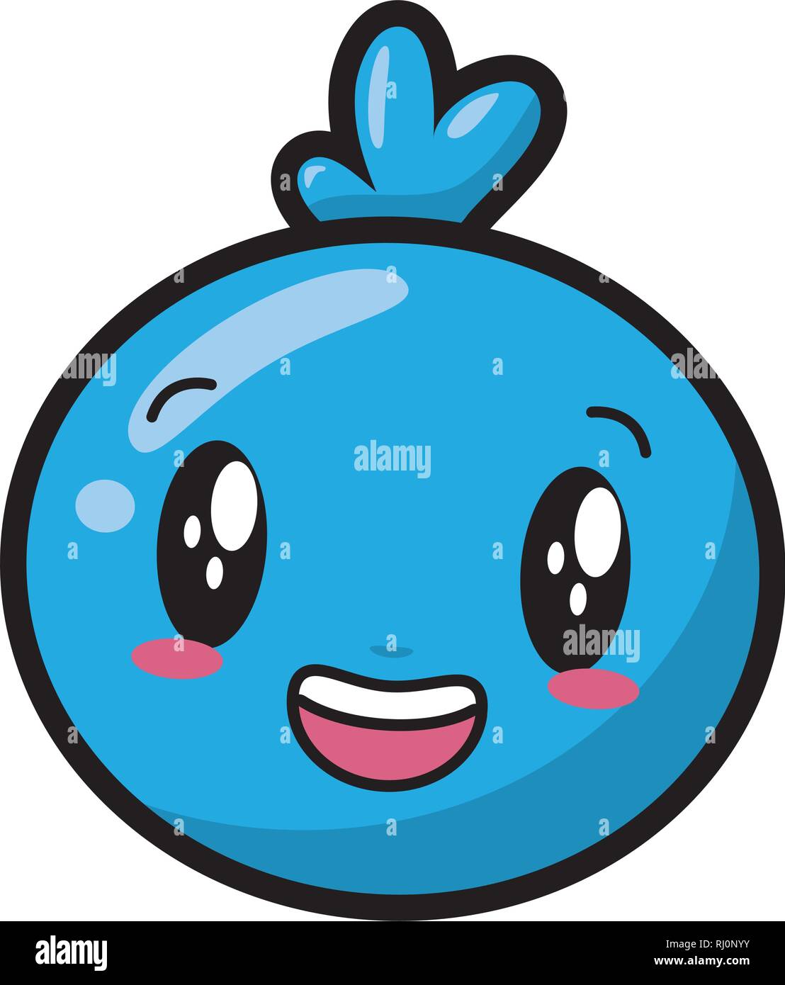 kawaii face bubble cartoon Stock Vector Image & Art - Alamy