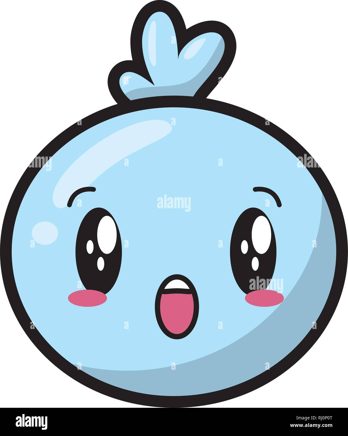 kawaii face bubble cartoon Stock Vector Image & Art - Alamy