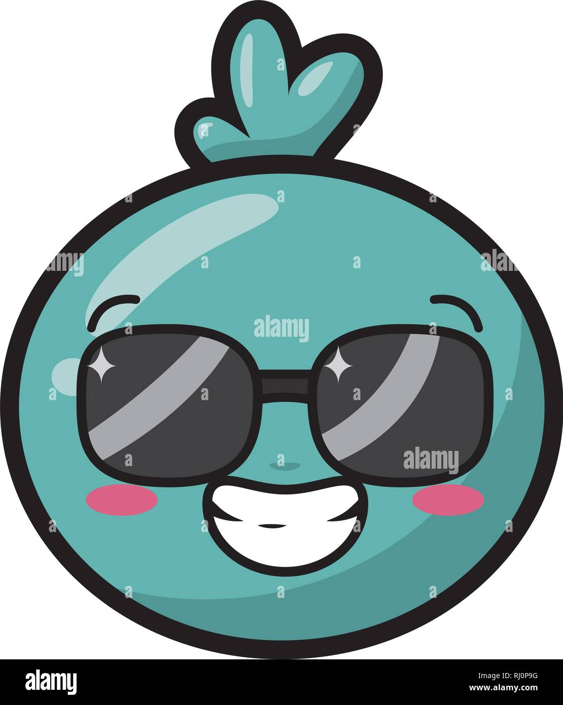 kawaii face bubble cartoon Stock Vector Image & Art - Alamy