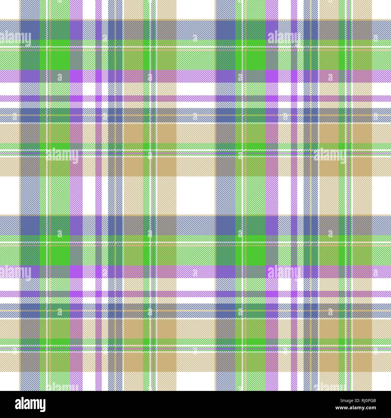 Color plaid fabric texture seamless pattern. Flat design. Vector ...