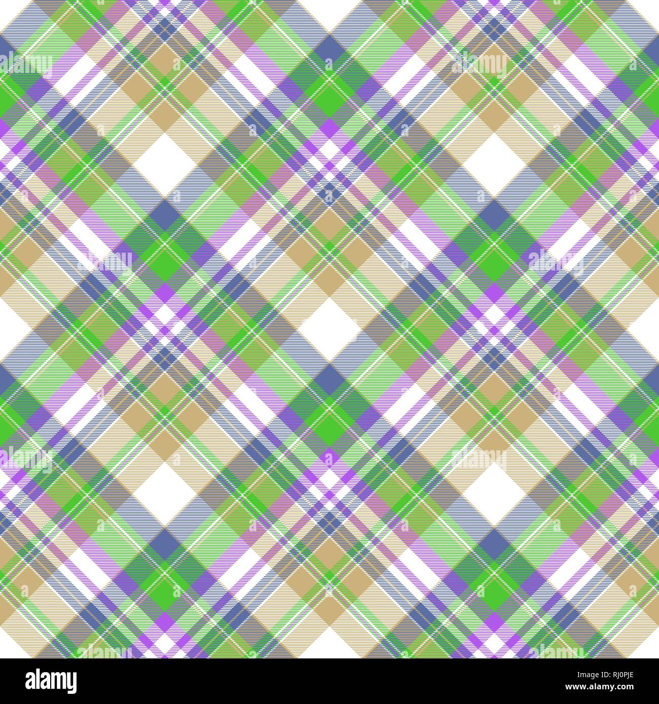 Color plaid fabric texture seamless pattern. Flat design. Vector ...