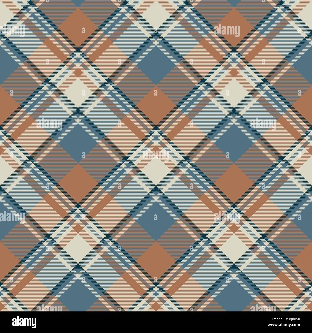 Pastel Color Classic Beige Plaid Seamless Fabric Texture Vector Illustration Stock Vector Image