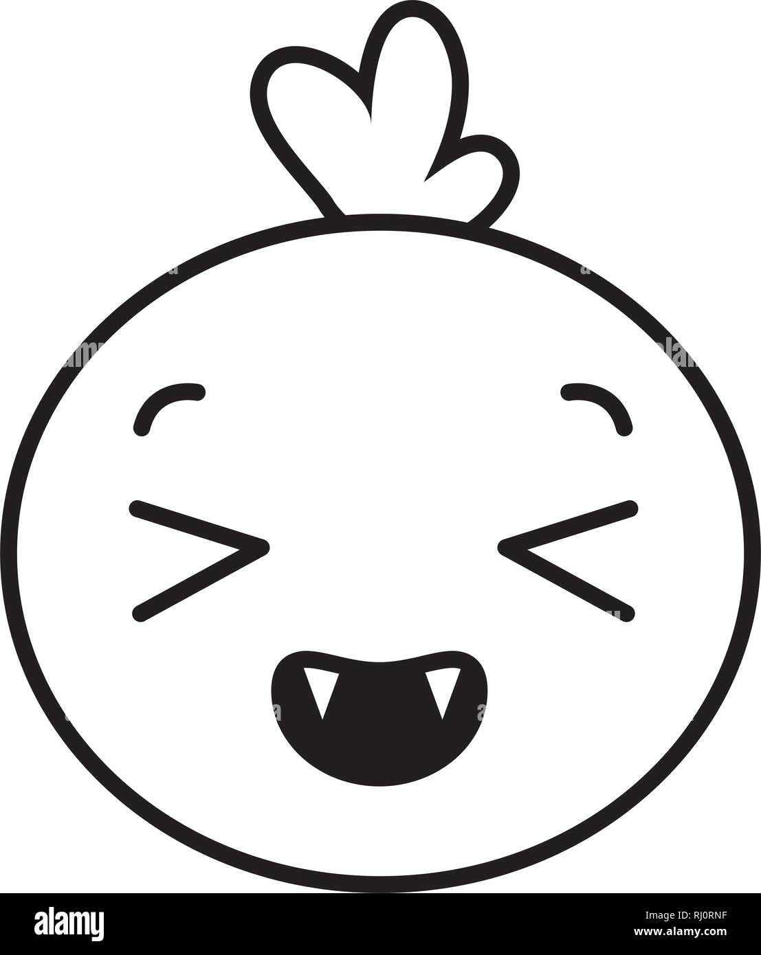 kawaii face bubble cartoon Stock Vector Image & Art - Alamy