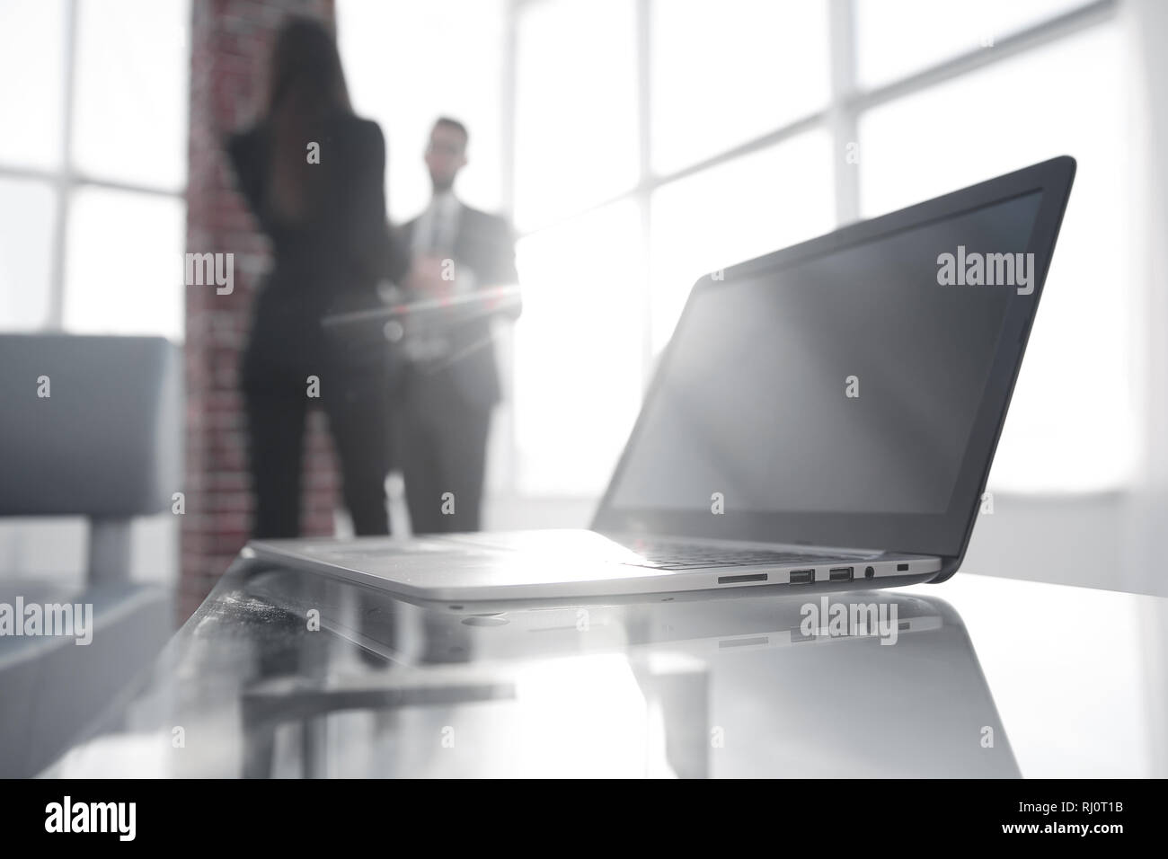 workspace table works in the office with a computer Stock Photo - Alamy