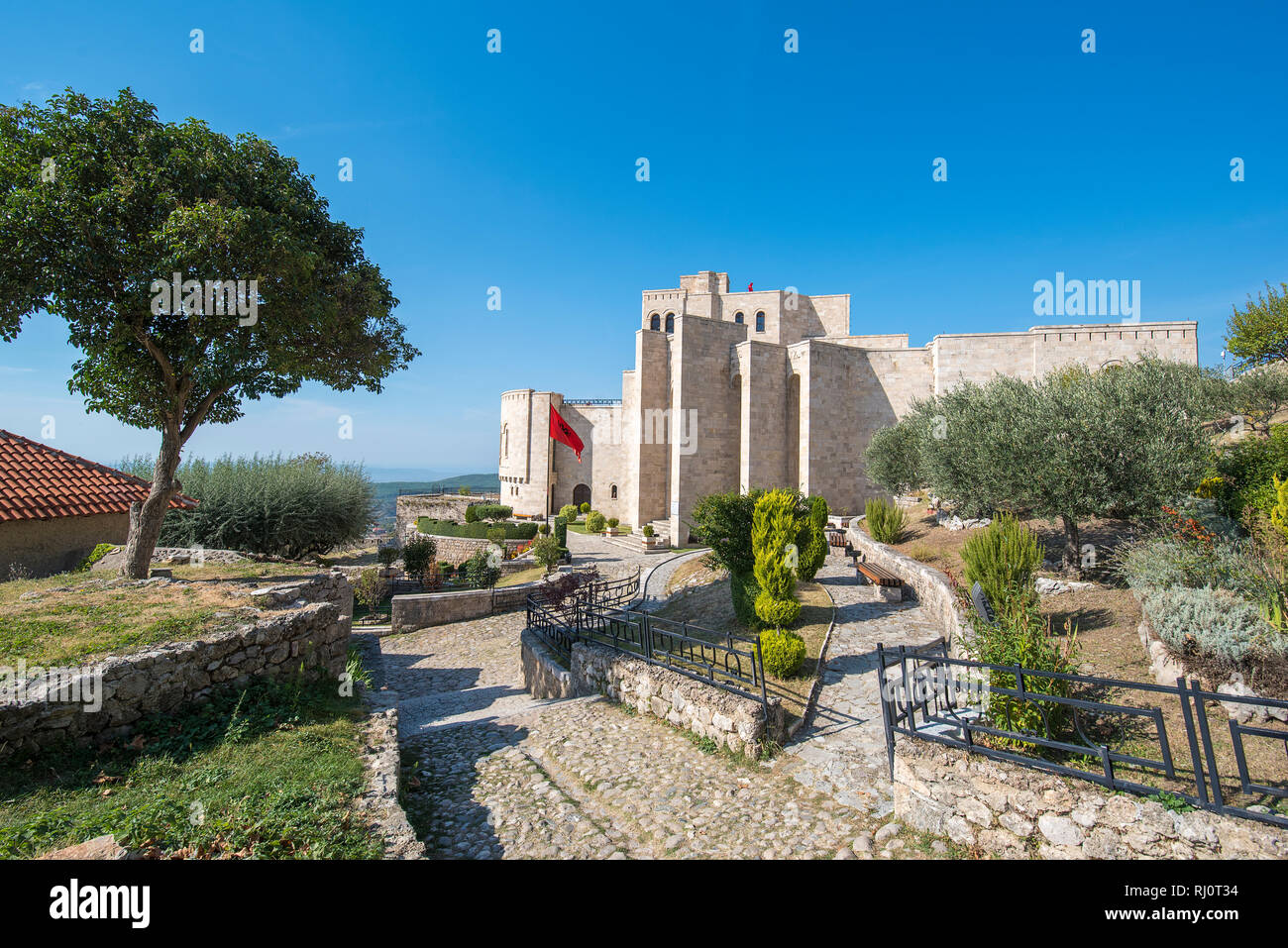 The Skanderbeg Museum in Kruje, Albania. The building of George ...