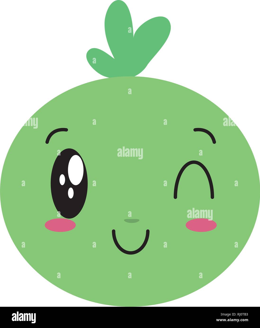 kawaii face bubble cartoon Stock Vector Image & Art - Alamy