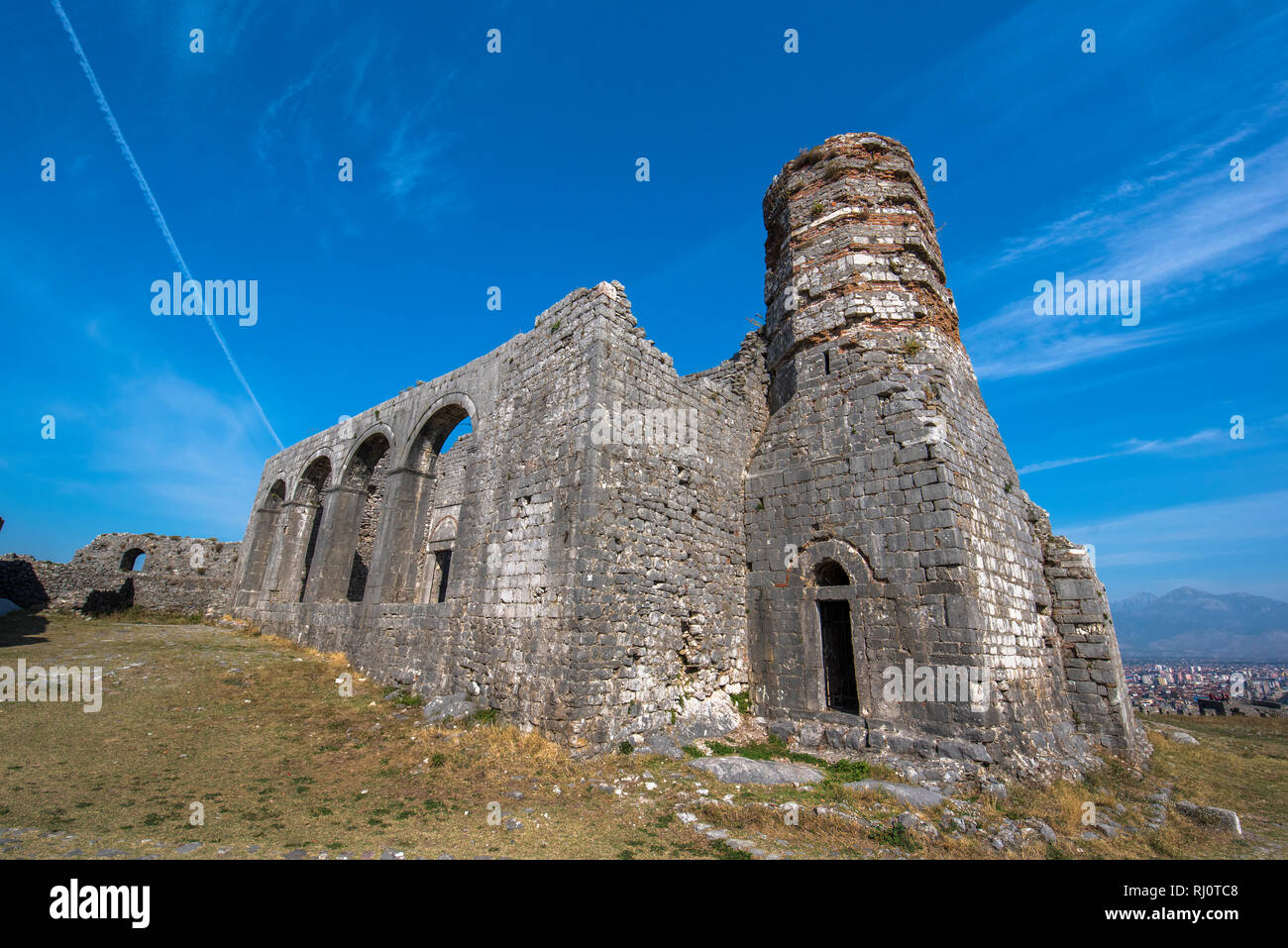 Ruins of Rozafa Castle and fortress , St. Stephan Church, Shkoder ...