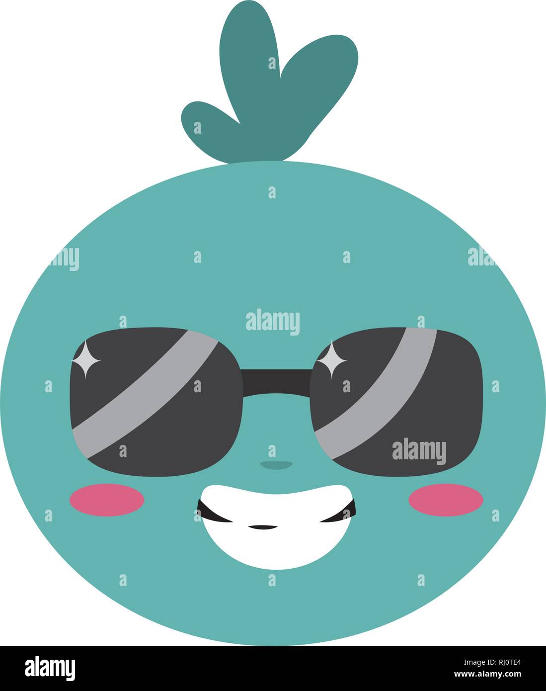 kawaii face bubble cartoon Stock Vector Image & Art - Alamy