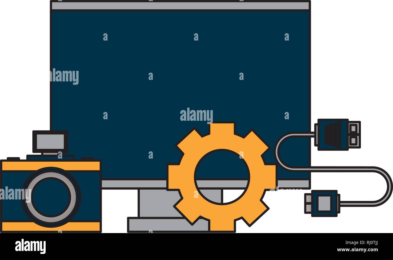 Monitor connector Stock Vector Images - Alamy