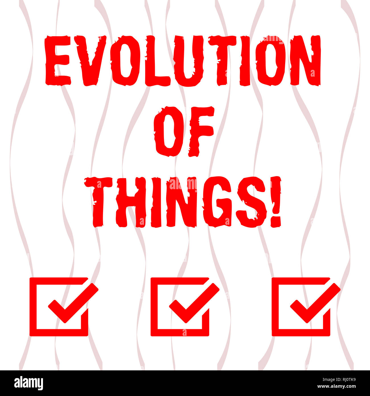 Handwriting text Evolution Of Things. Concept meaning process gradual ...