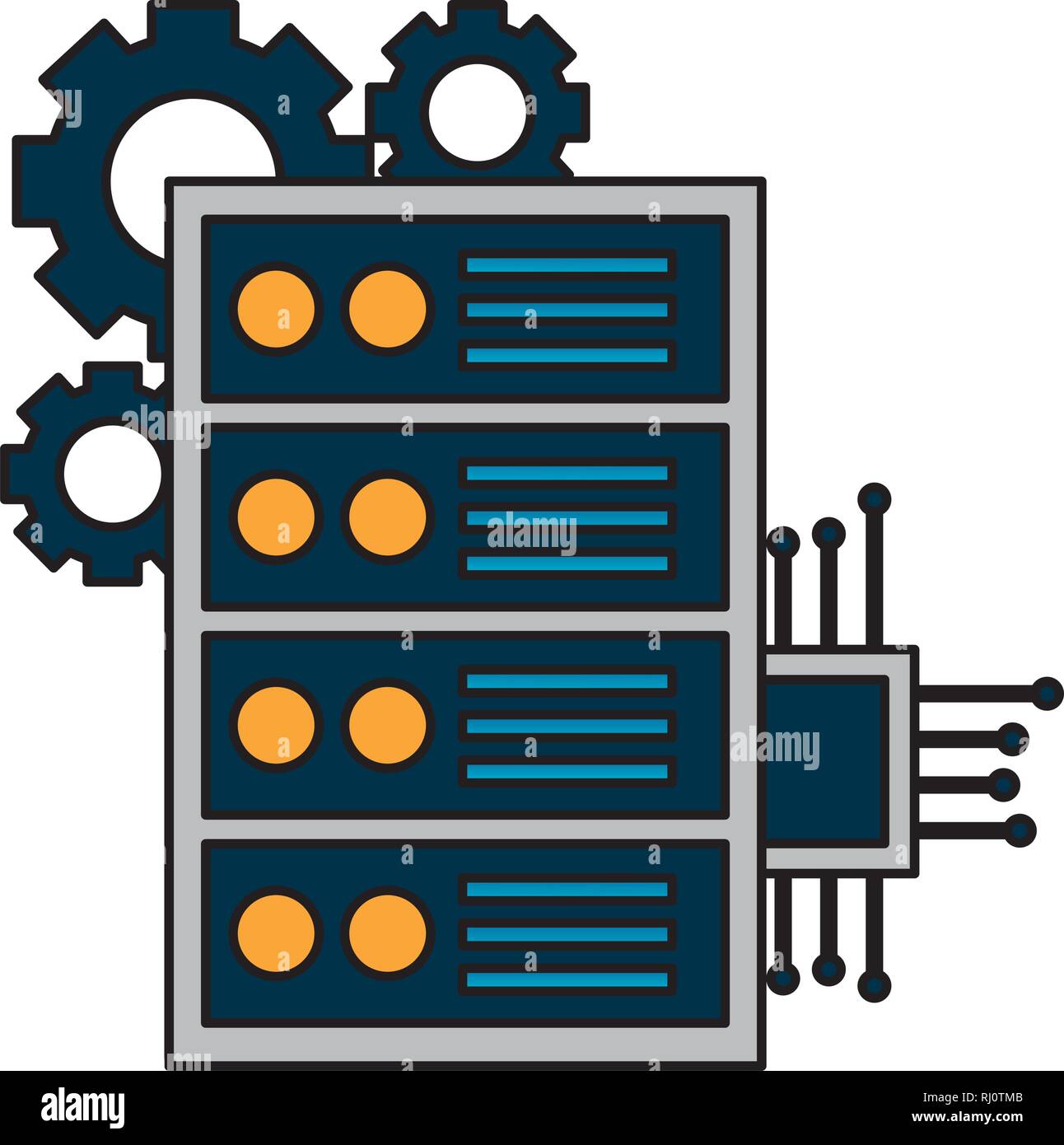 computer case motherboard circuit gears Stock Vector Image & Art - Alamy