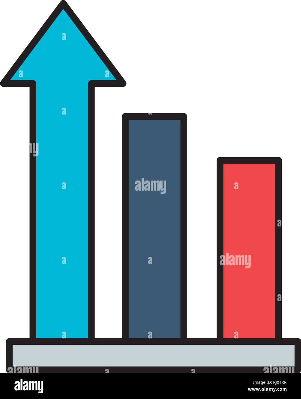 business statistics bar arrow Stock Vector Image & Art - Alamy