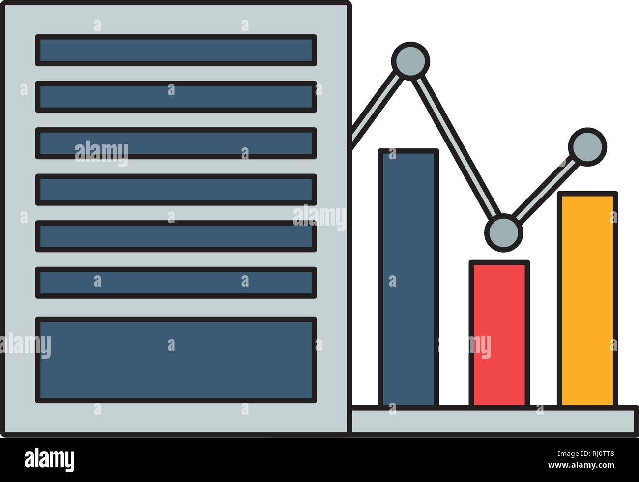 document paper sheet report chart Stock Vector Image & Art - Alamy