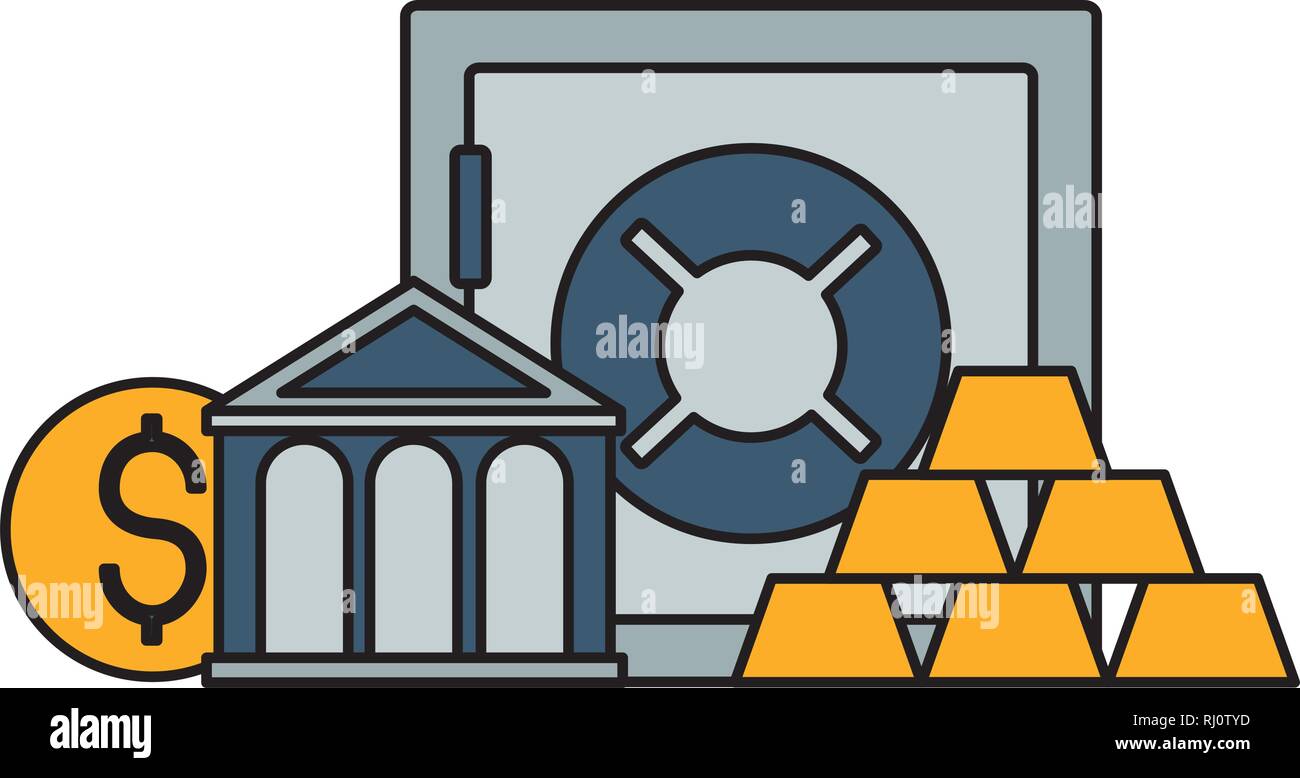 Treasure box gold bar Stock Vector Images - Alamy