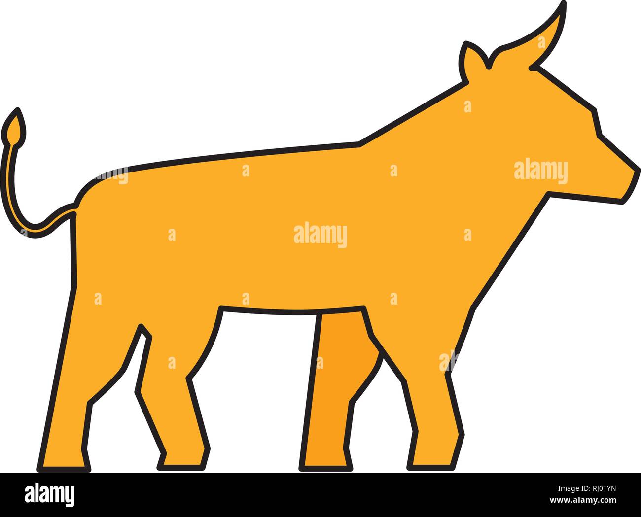 yellow bull symbol Stock Vector Image & Art - Alamy