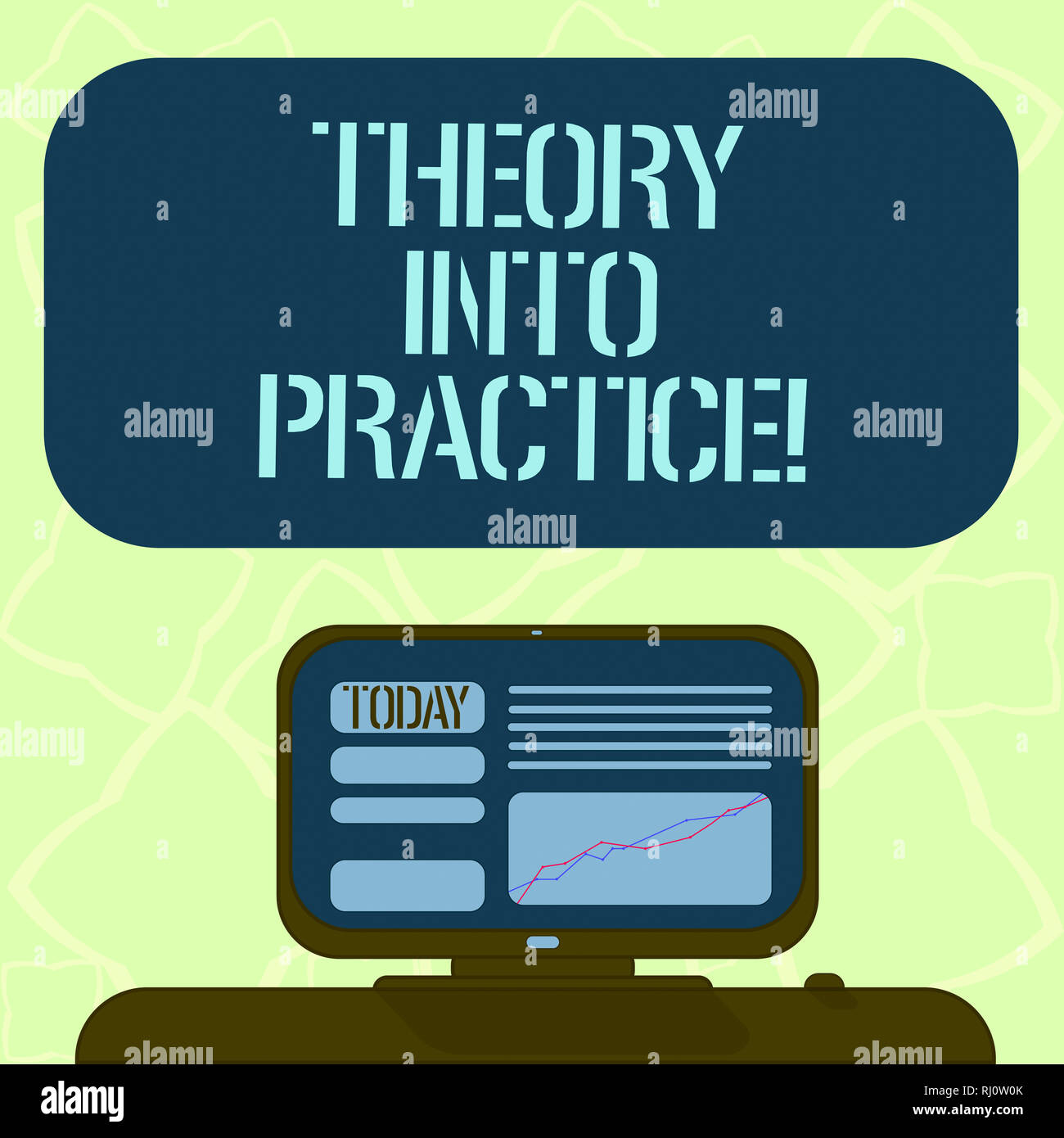 Handwriting text writing Theory Into Practice. Concept meaning Hands on ...