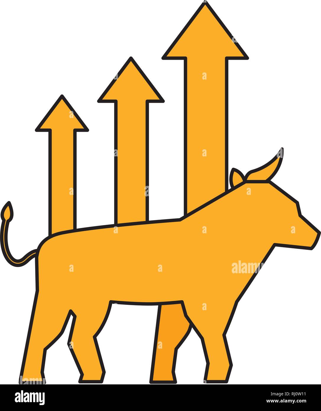 bull chart growth stock market Stock Vector Image & Art - Alamy