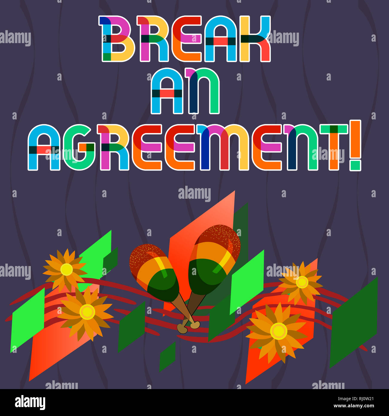 Word writing text Break An Agreement. Business concept for end contract ...