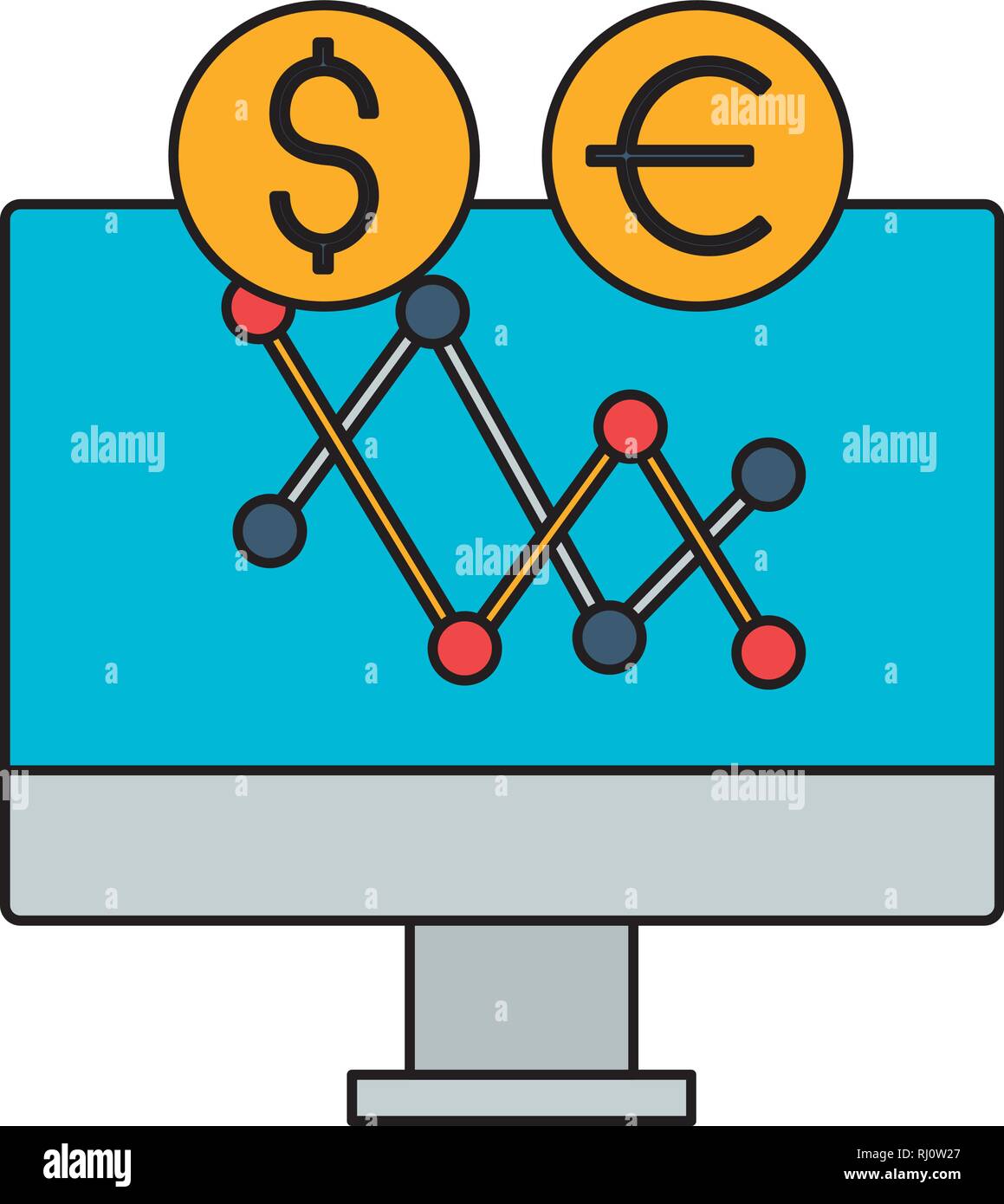 computer chart exchange stock market Stock Vector Image & Art - Alamy