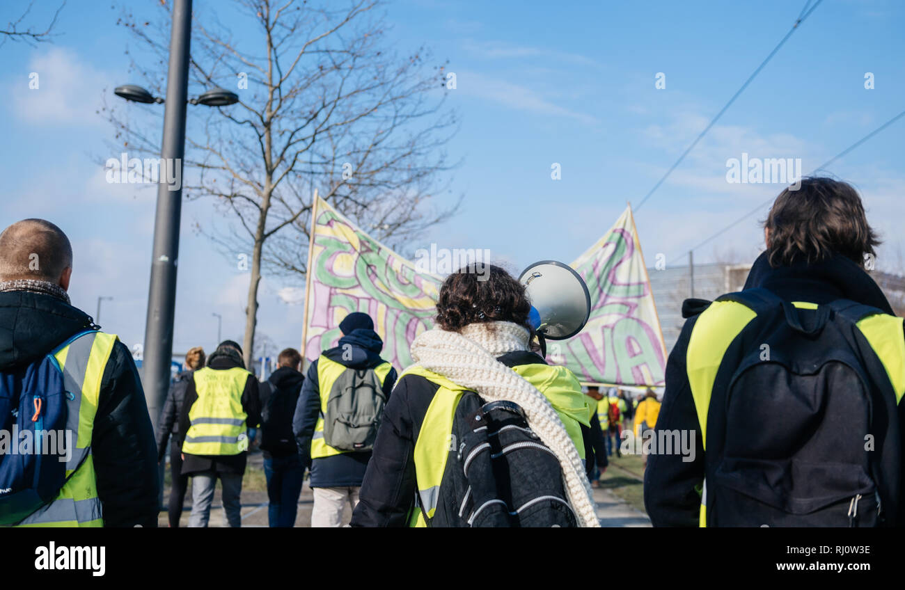 Megaphone politics french movement hi-res stock photography and images ...