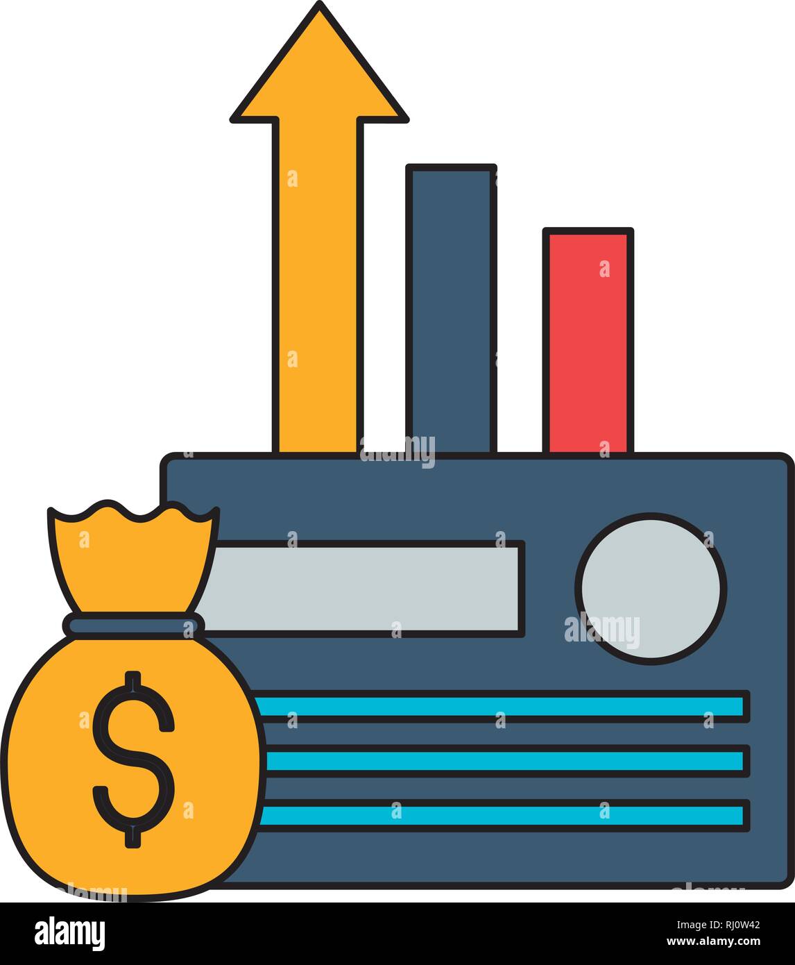 bank credit card money bag chart Stock Vector Image & Art - Alamy